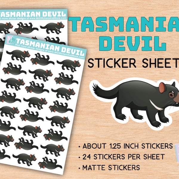 Tasmanian Devil Stickers - Etsy
