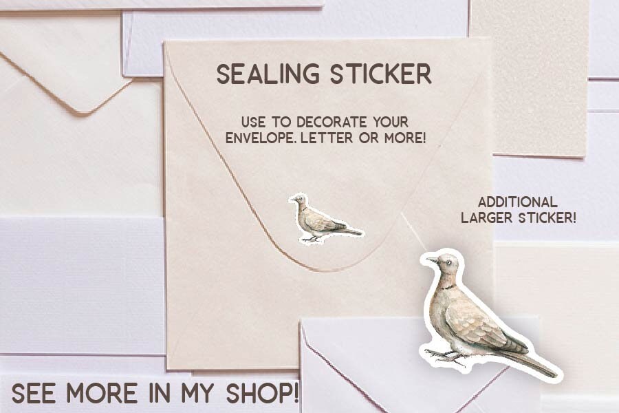 Dove bird return address labels stickers custom mailing | Etsy