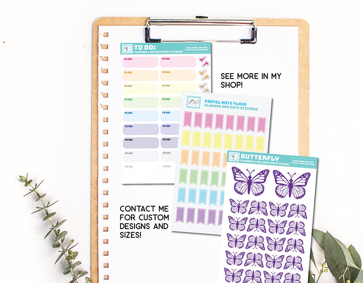 Wisteria Flower Sticker Sheet Wisteria Stickers Purple | Etsy