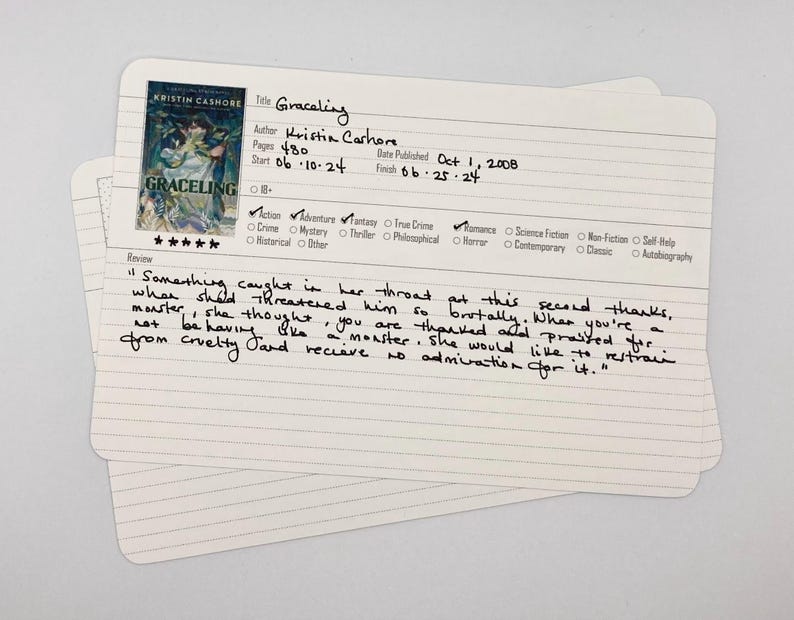 Book Review Index Cards 4 in X 6 in | 1 1/2 in X 1 in Sticker Template ...