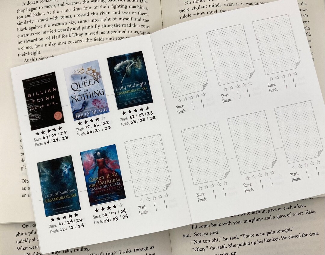 Reading Journal Coptic Bound Hand Stitched Notebook for Readers 1 1/2 X ...