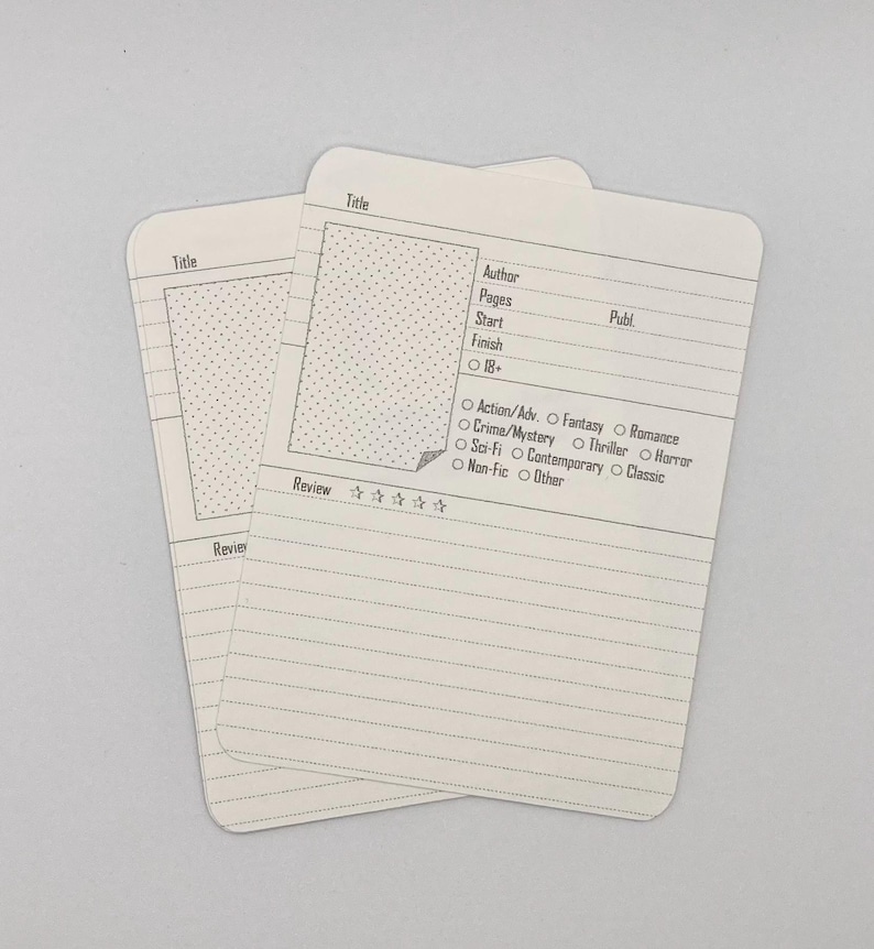 Book Review Half Index Cards 4 in X 3 in | 1 1/2 in X 1 in Sticker ...
