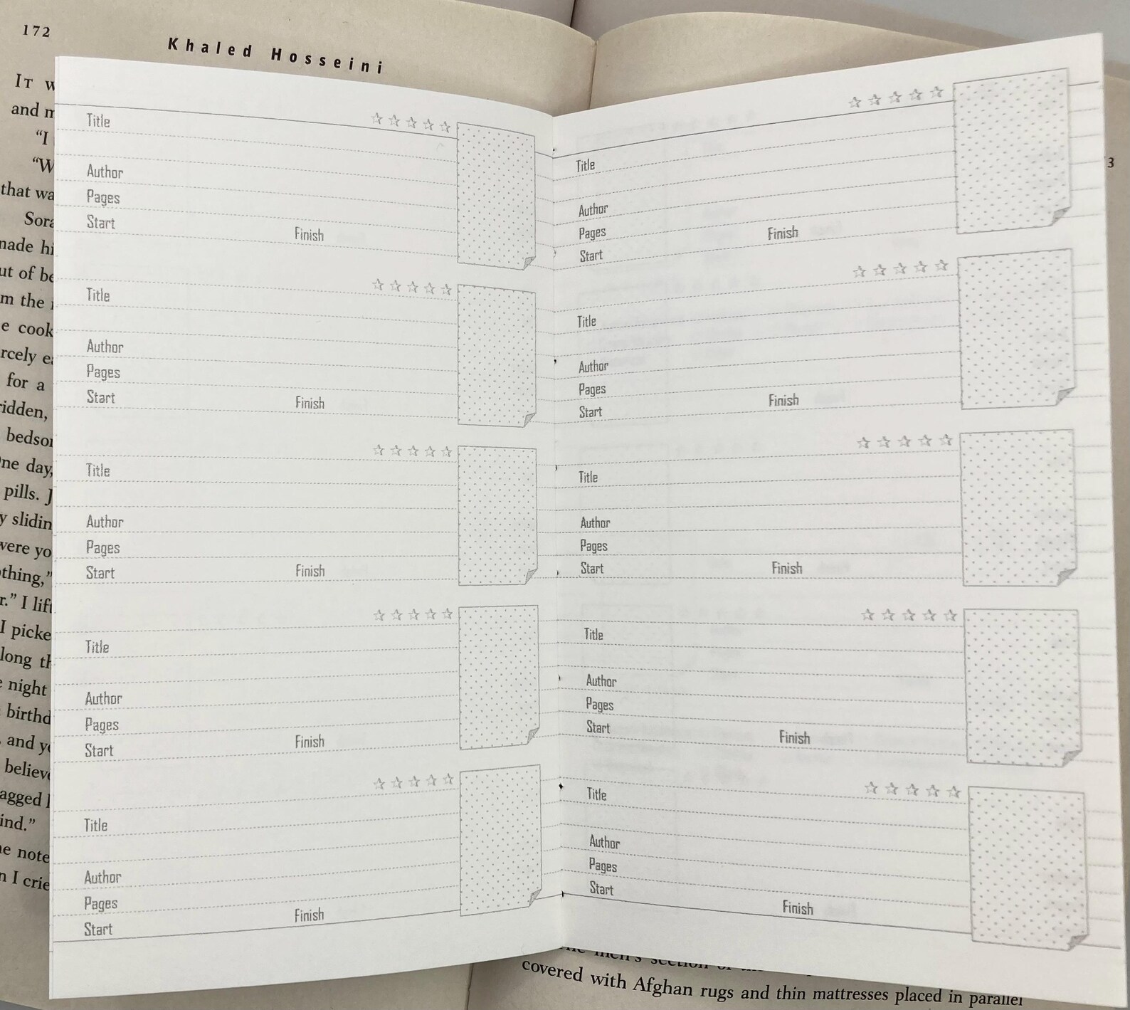 Hand Stitched Reading Journal: Minimalist Book Log With Review ...