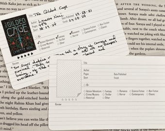 Book Review Half Index Cards 4 in X 3 in | 1 1/2 in X 1 in Sticker ...