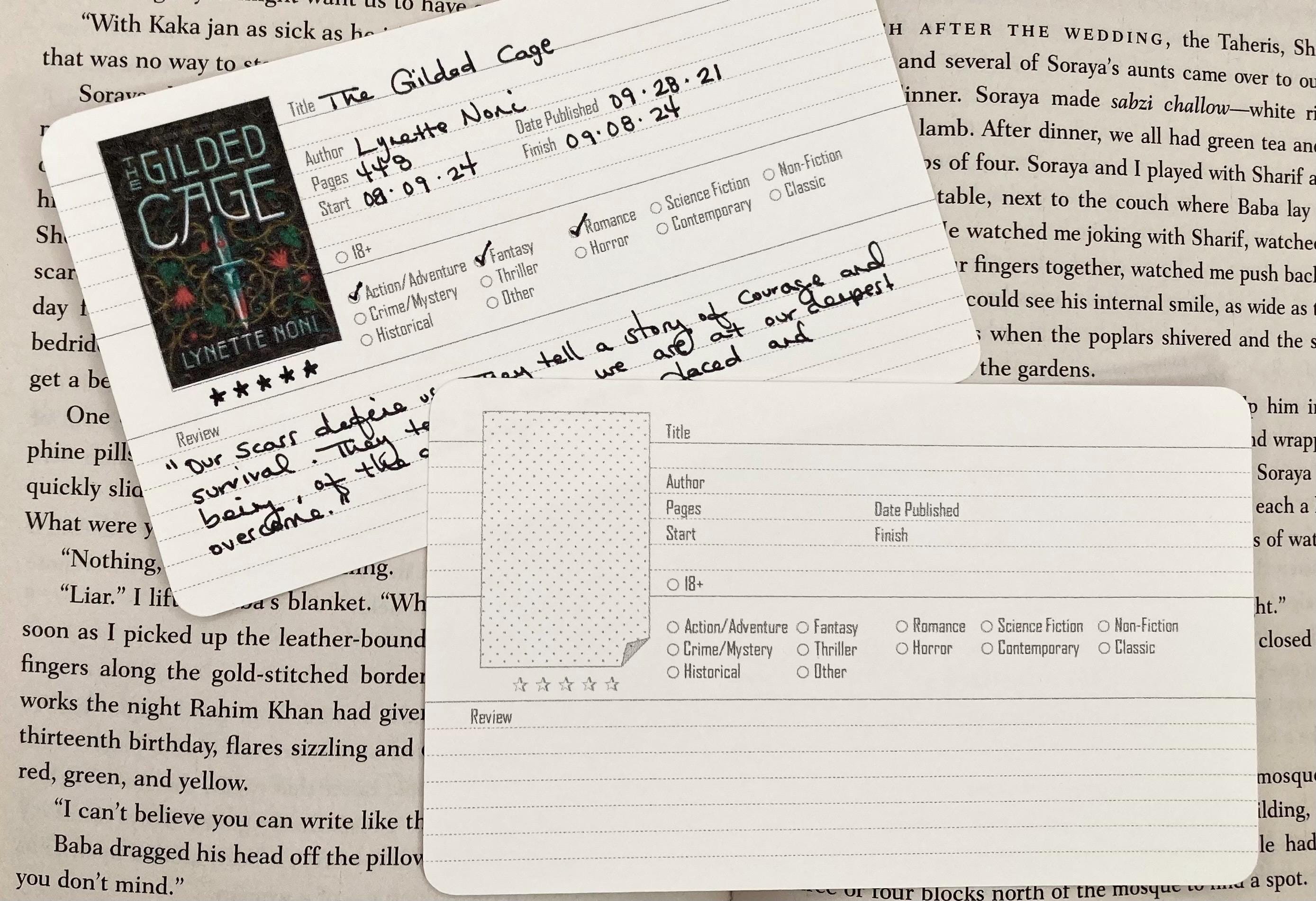 Book Review Index Cards 3 in X 5 in | 1 1/2 in X 1 in Sticker Template ...