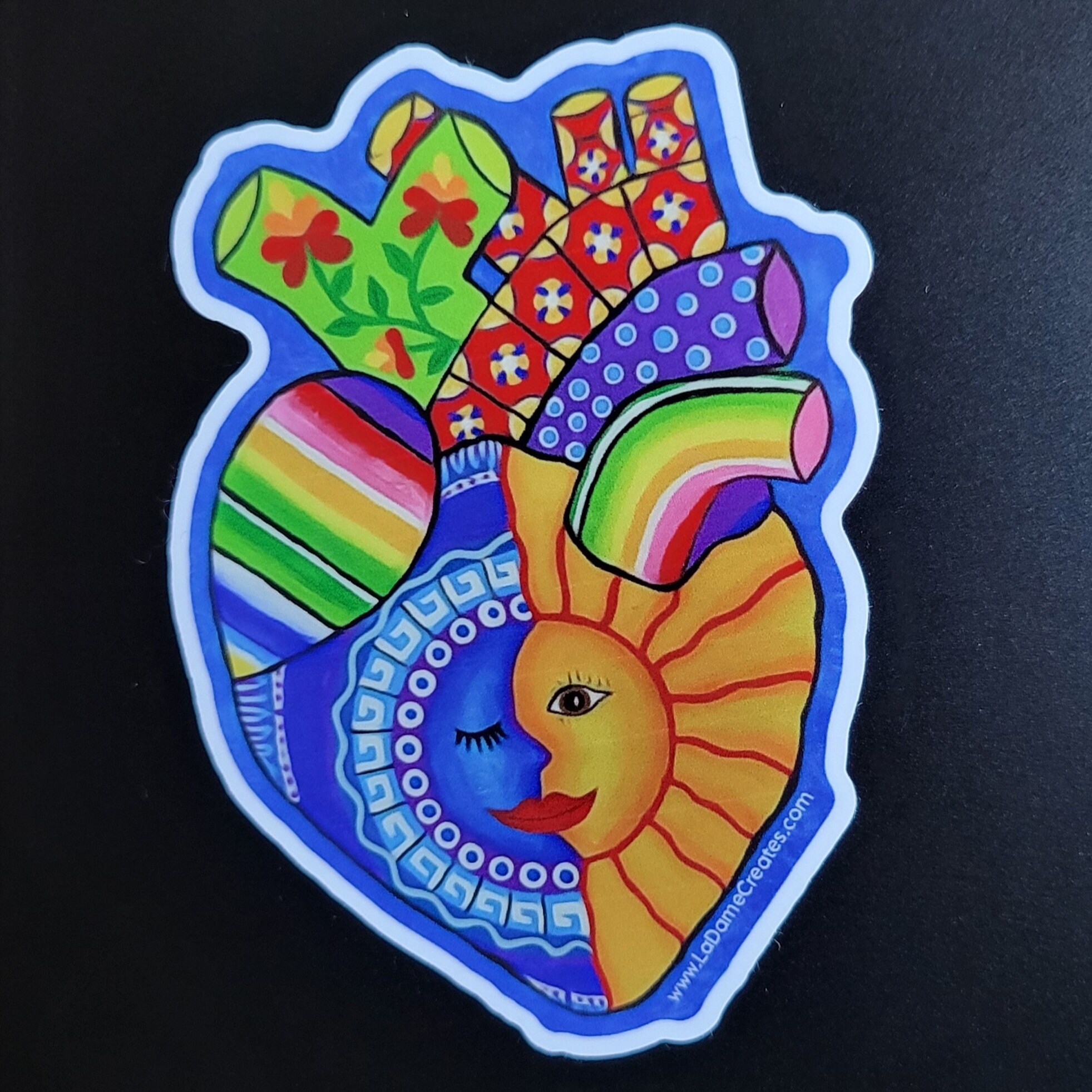 Corazon Heart Sun Moon Decal Sticker - Etsy