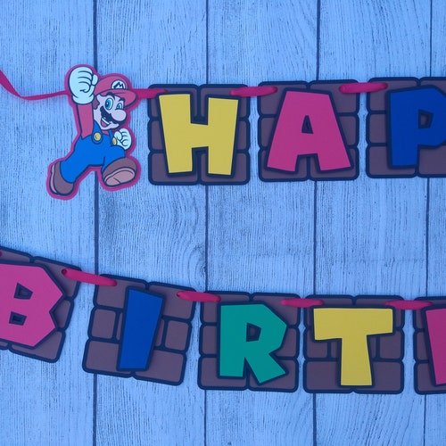 Super Mario Happy Birthday Yard Sign - Etsy Australia