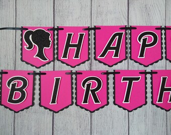 Barbie Birthday Banner - Etsy