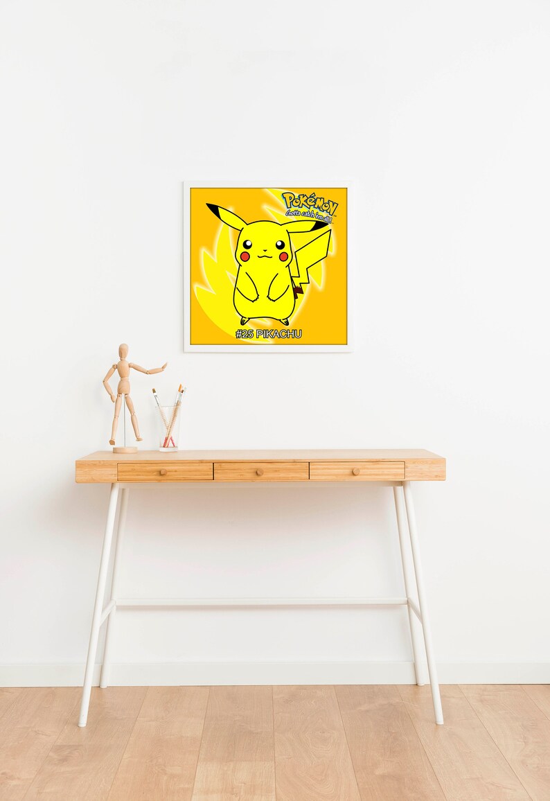 Pokemon Pikachu Tazos Taso Print Design. High Quality Print File for ...
