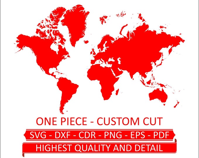 All Countries Vector World Map - Detailed World Map Drawing. Flags ...