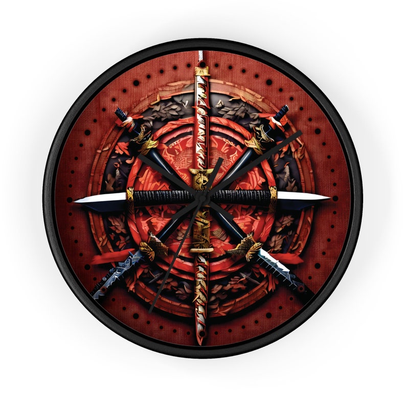 Samurai Sword Art Wall Clock - Etsy