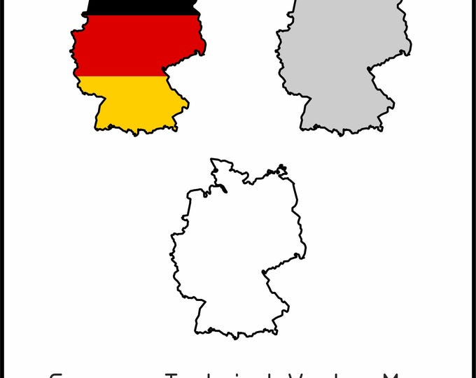 Map of Germany 3D, Laser Cut File, SVG, EPS, Dxf, Cdr, Pdf ...