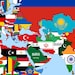 All Countries Vector World Map - Detailed World Map Drawing. Flags ...