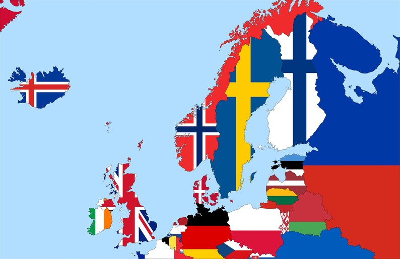 All Countries Vector World Map Detailed World Map Drawing. - Etsy