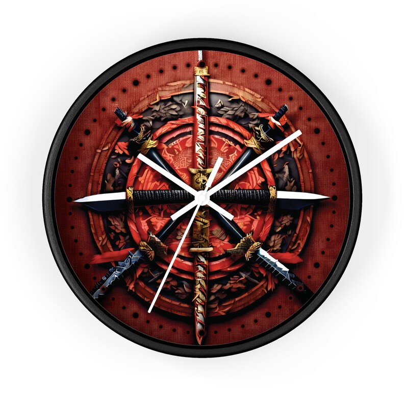 Samurai Sword Art Wall Clock - Etsy