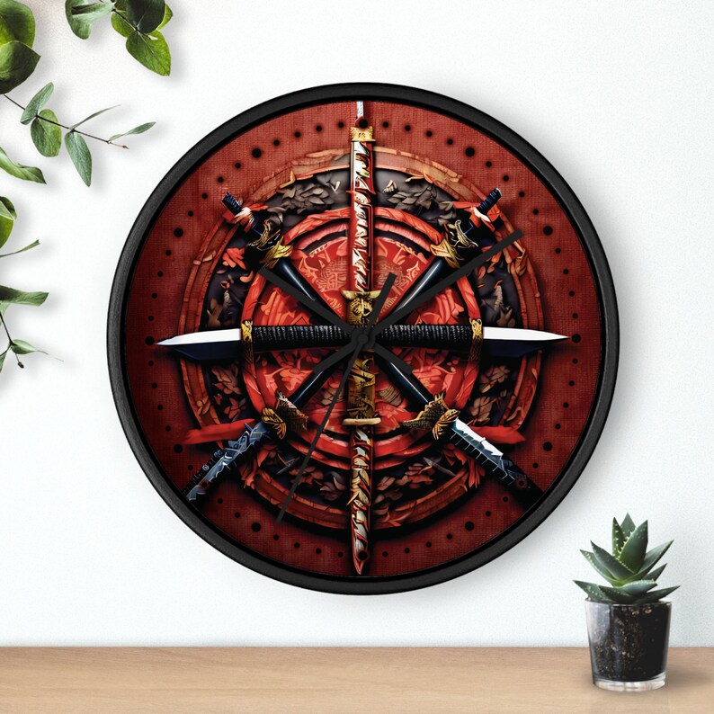 Samurai Sword Art Wall Clock - Etsy