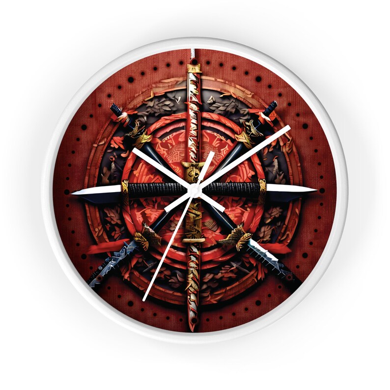 Samurai Sword Art Wall Clock - Etsy