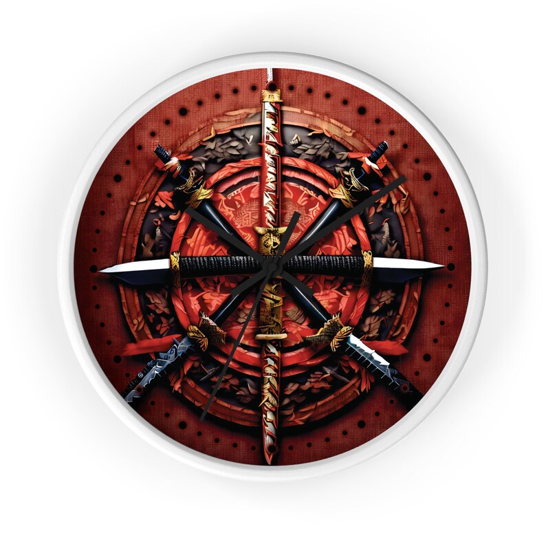 Samurai Sword Art Wall Clock - Etsy