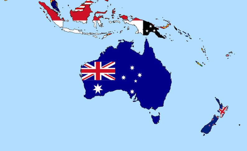 All Countries Vector World Map - Detailed World Map Drawing. Flags ...
