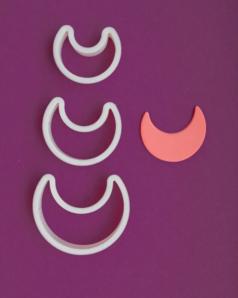 Moon Shape Polymer Clay Cutters Polymer Clay Tools 3d - Etsy