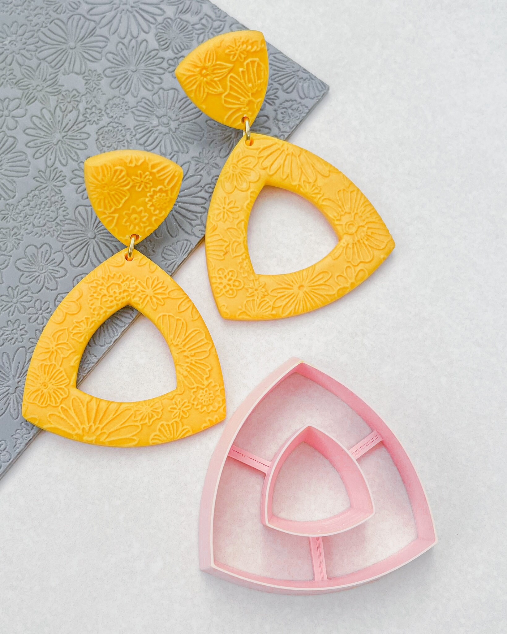 Spring Flowers Polymer Clay Texture Sheet Texture Mat for - Etsy