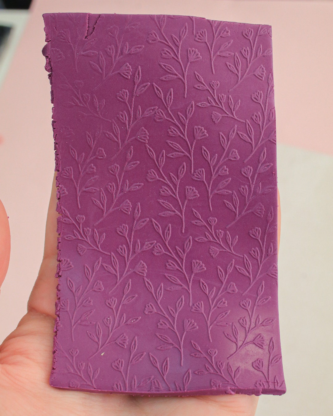Botanical Polymer Clay Texture Sheet - Texture Mat for Polymer Clay ...