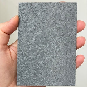 Spring Flowers Polymer Clay Texture Sheet Texture Mat for Polymer Clay ...