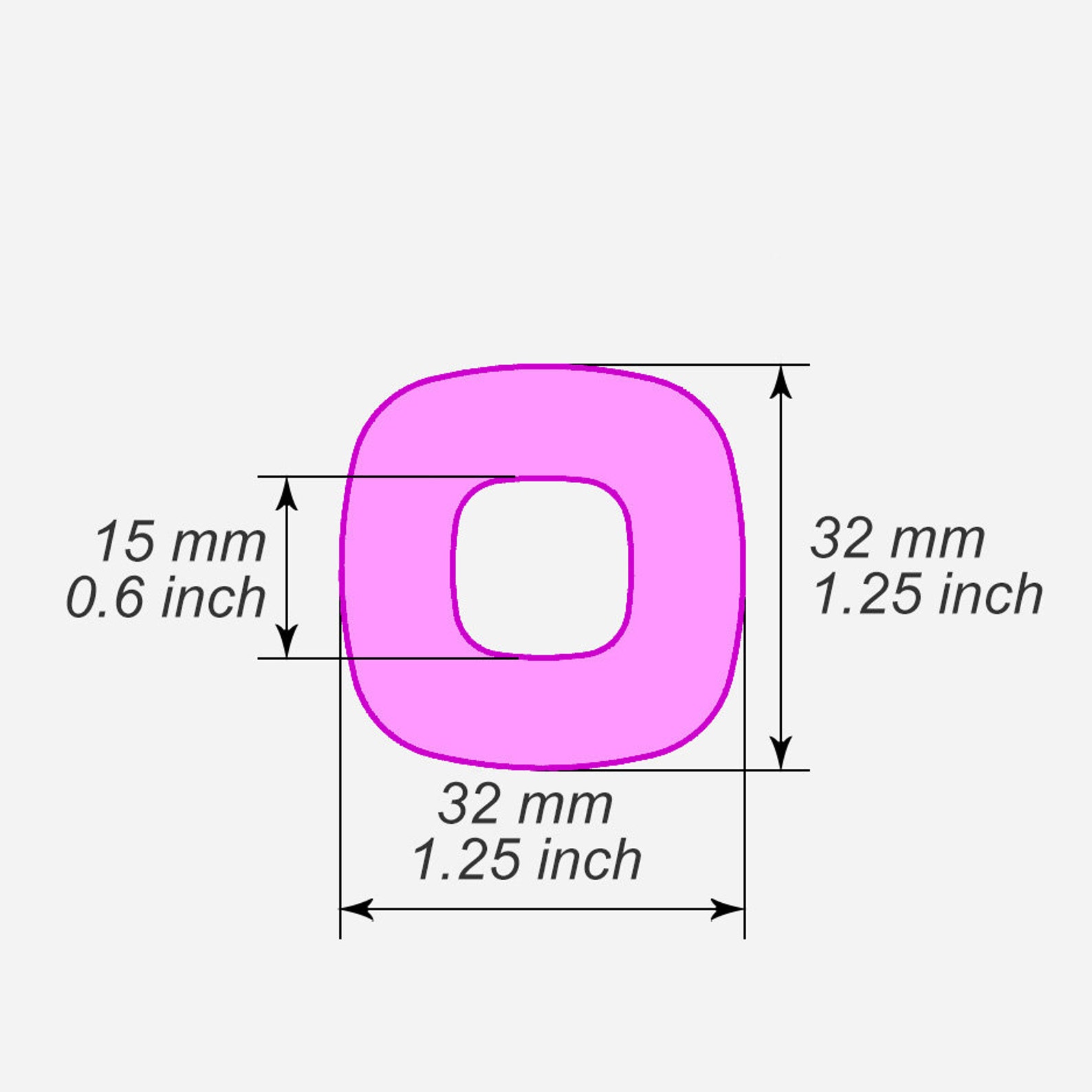 Square Rounded Edges Donut Polymer Clay Cutters Polymer Clay | Etsy
