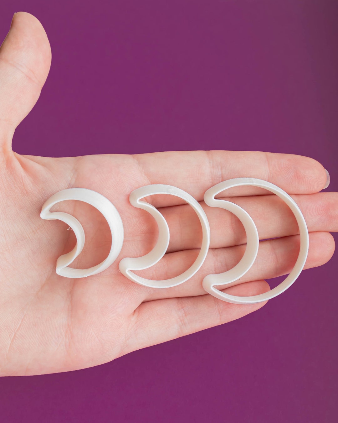 Moon Shape Polymer Clay Cutters - Polymer Clay Tools - 3d Printed ...