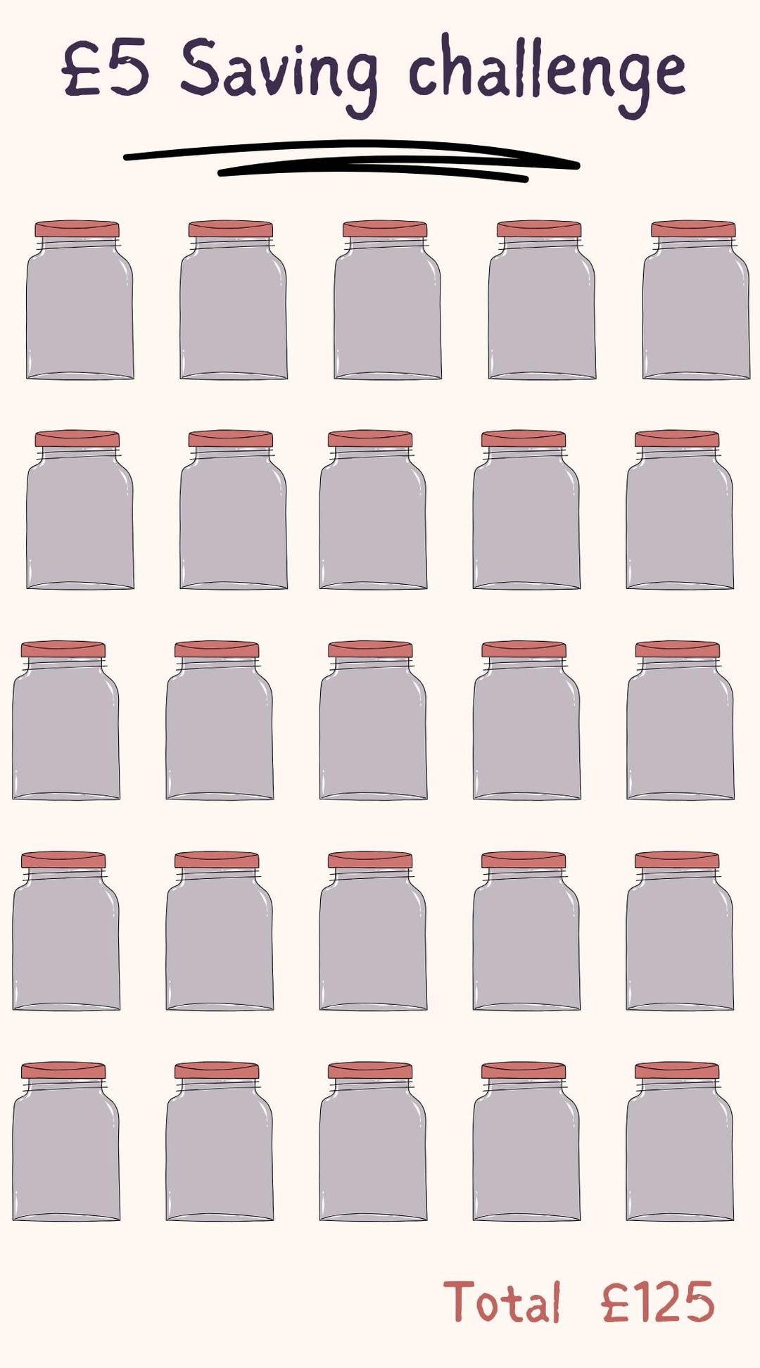 5 Pound Saving Challenge Digital File Budgeting Help - Etsy