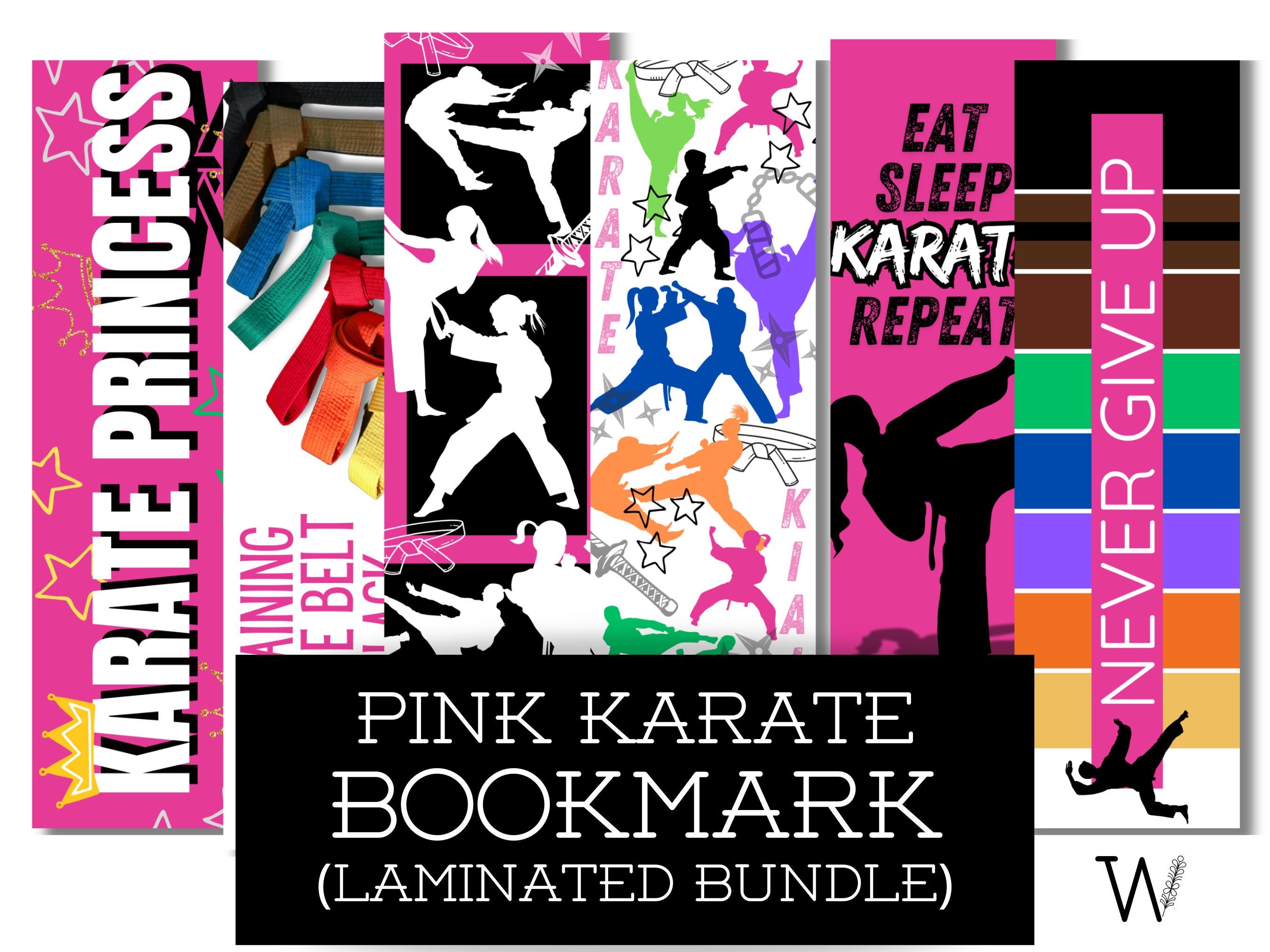 Pink Karate Bookmark Bundle, Laminated Bookmarks, Bookmark Set - Etsy