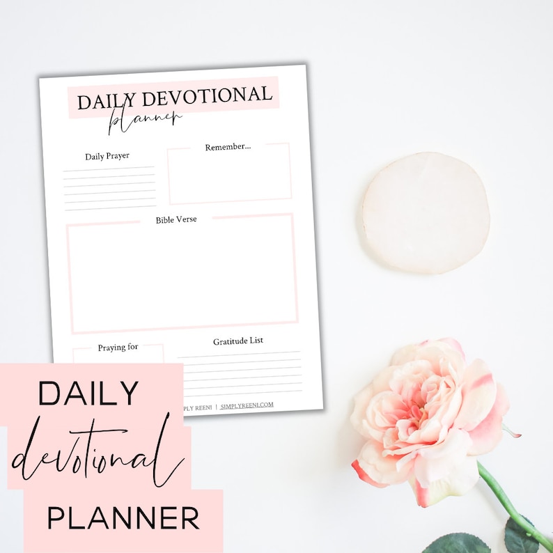 Daily Devotional Planner, Devotional Planning Page, Devotional, Planner ...