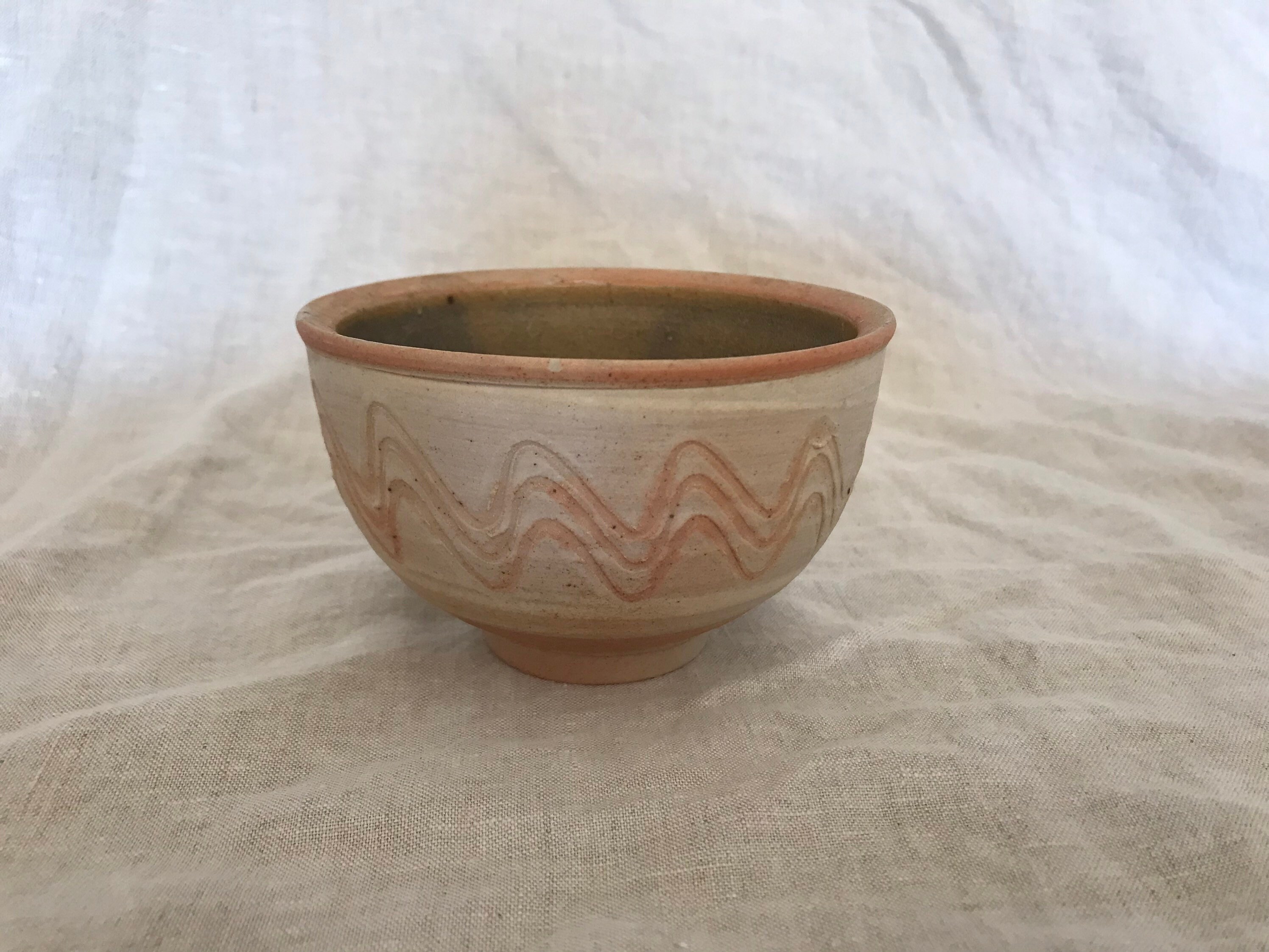 Terracotta Squiggle Design Pottery Bowl Home & Living Dining & Serving ...