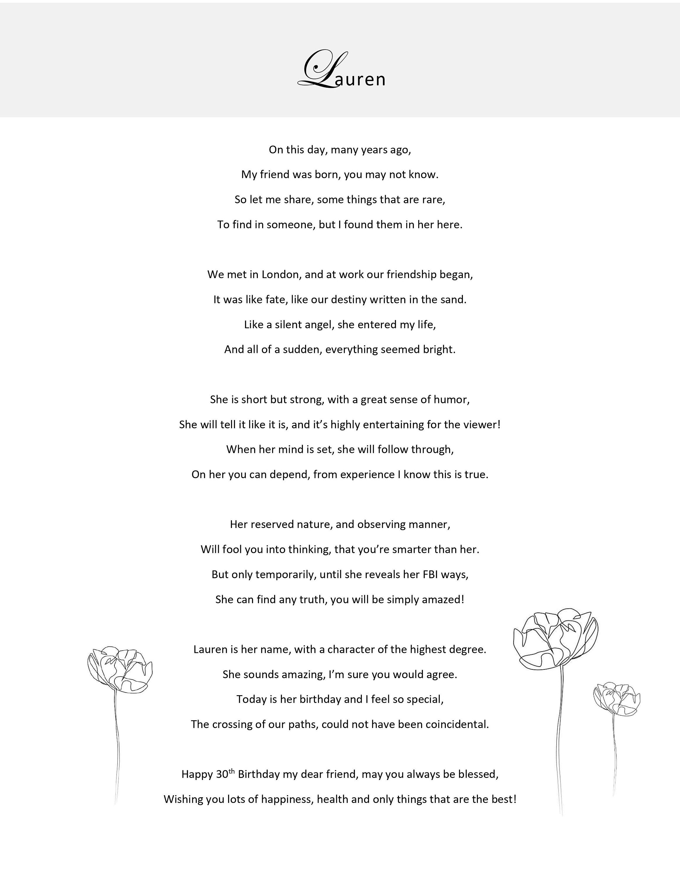 Personalised Handwritten Poem as a Gift! - Etsy