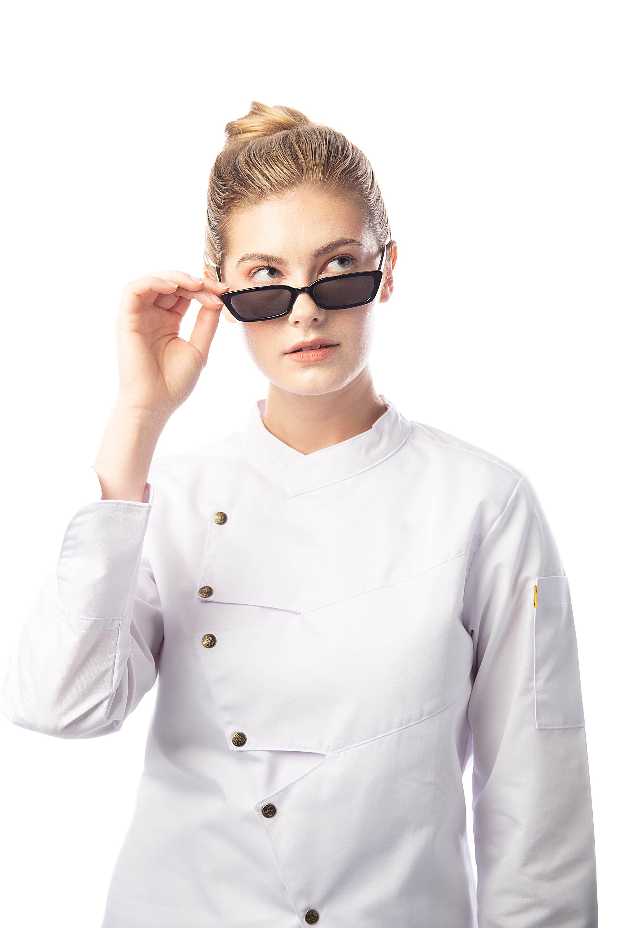 Women's Chef Jacket, White Chef Coat, Chef Shirt, Long Sleeved Chef ...