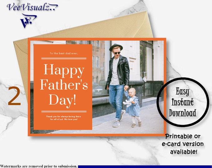 Father's Day Card, Digital Download, Happy FD, Beautiful Card, Digital ...