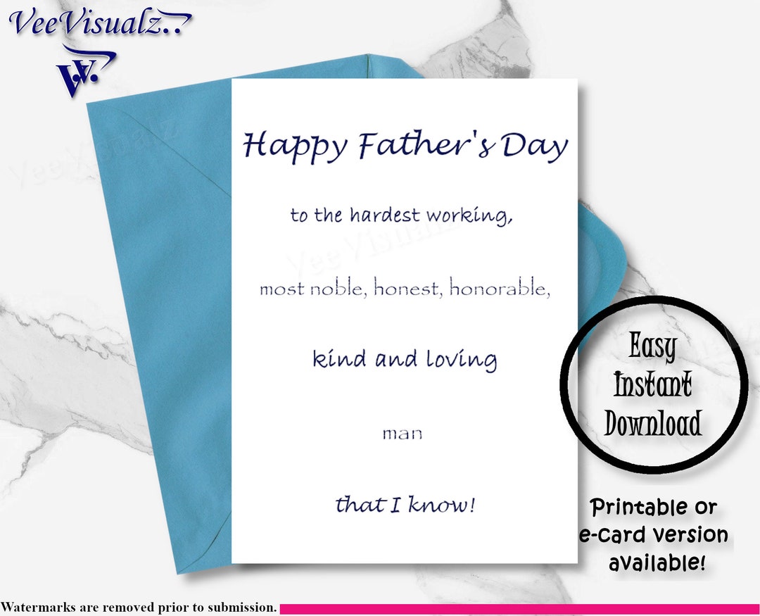 Father's Day Card, Meaningful Card, Digital FD Card, E-card, Custom ...