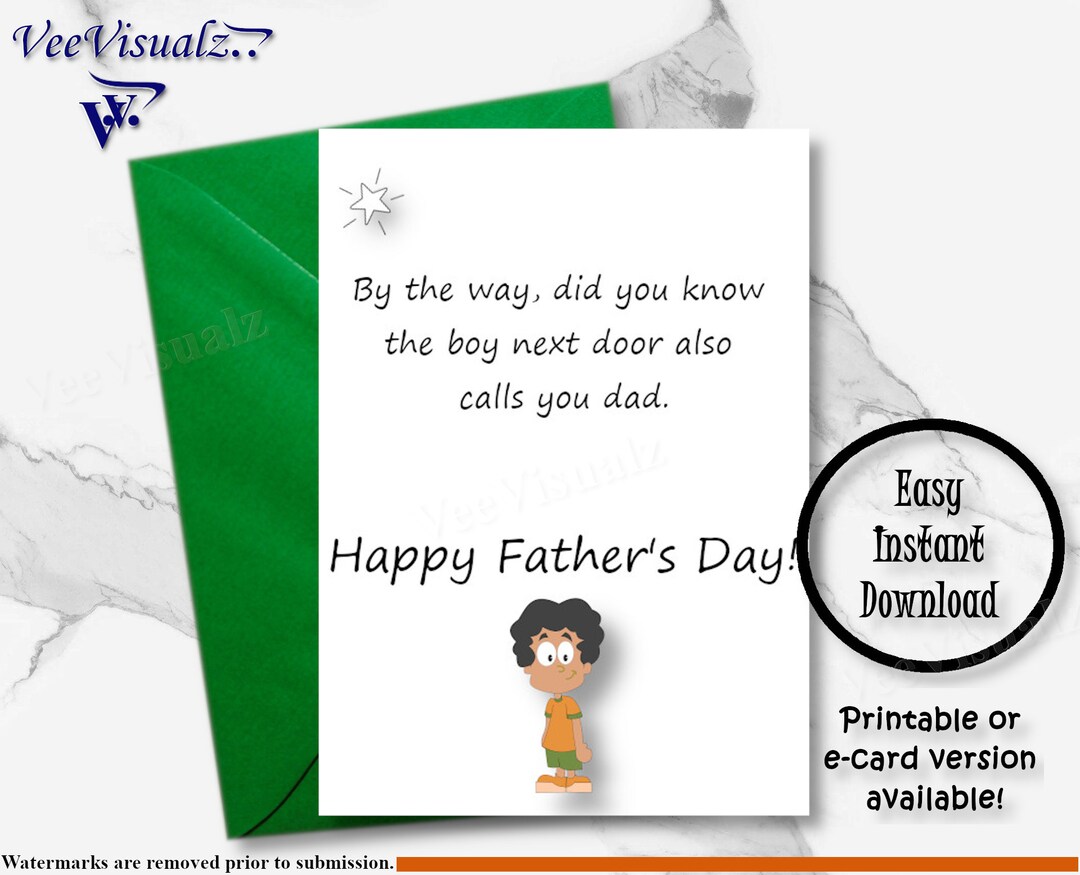 Father's Day Card, Funny Card, Greeting Card, Joke Card, Custom Card ...