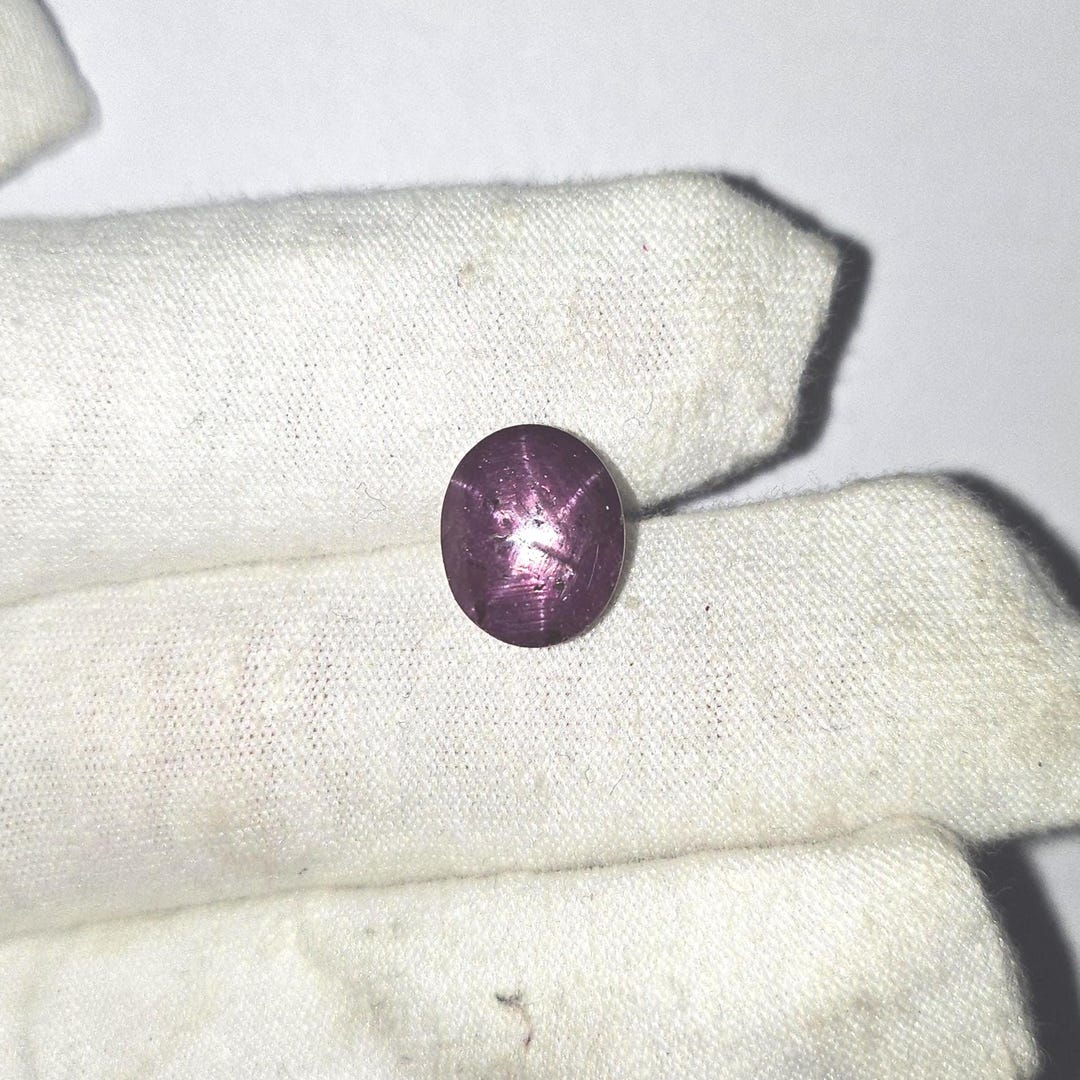 Oval Ruby Star Cabochon, Natural Loose Gemstone (9.5x11 MM) - Etsy