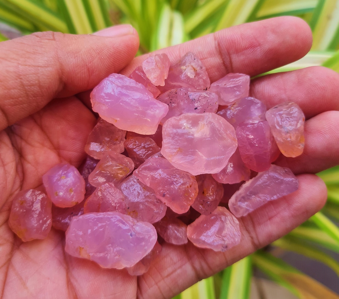 100 Carats 7 to 9 Pcs Morganite Rough, Natural Morganite Rough, Pink ...