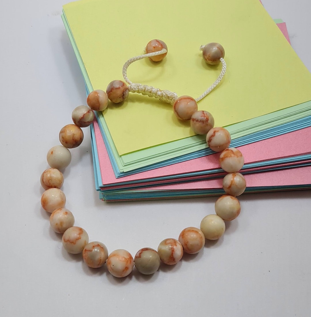 Red Picasso Jasper Bracelet, Natural Jasper Handmade Gemstone Bracelet ...