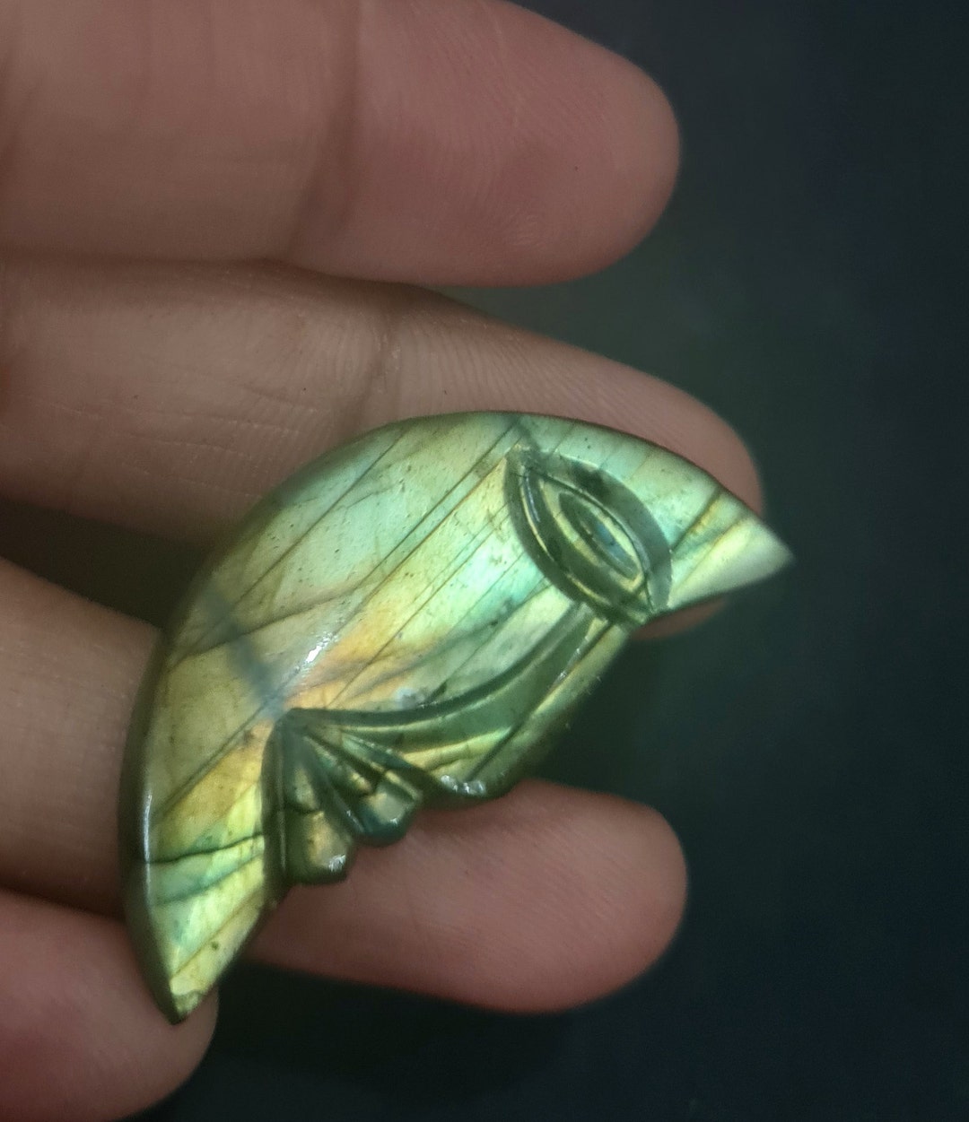 Labradorite Face, Half Moon Face Labradorite Carving, Handmade ...