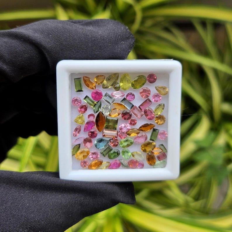 Faceted Multi-color Tourmaline Gemstones (2.5–6mm) – Loose Gemstone Lot ...