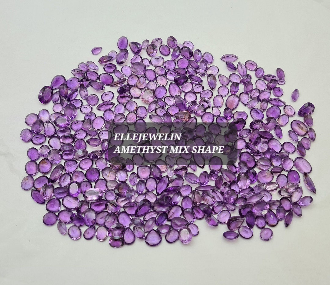 500 Pcs Amethyst Cut Stone, Mix Shape Amethyst Cut Stone, Brazil ...