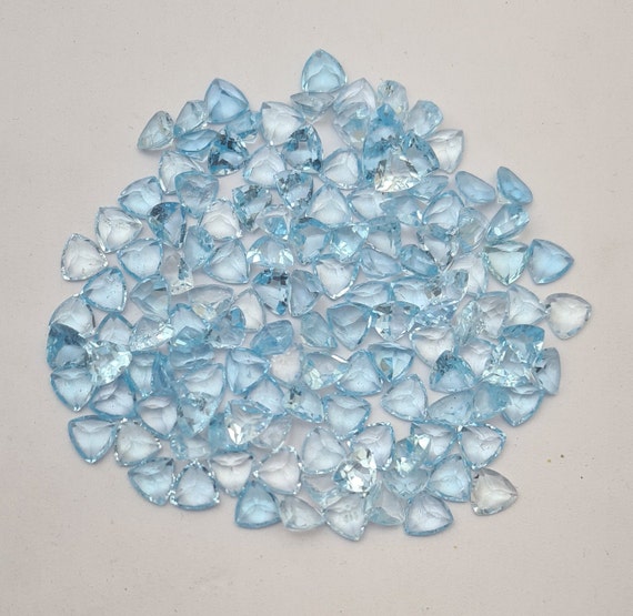 8 MM 10 Pcs Sky Blue Topaz Trillion Cut Topaz Cut | Etsy