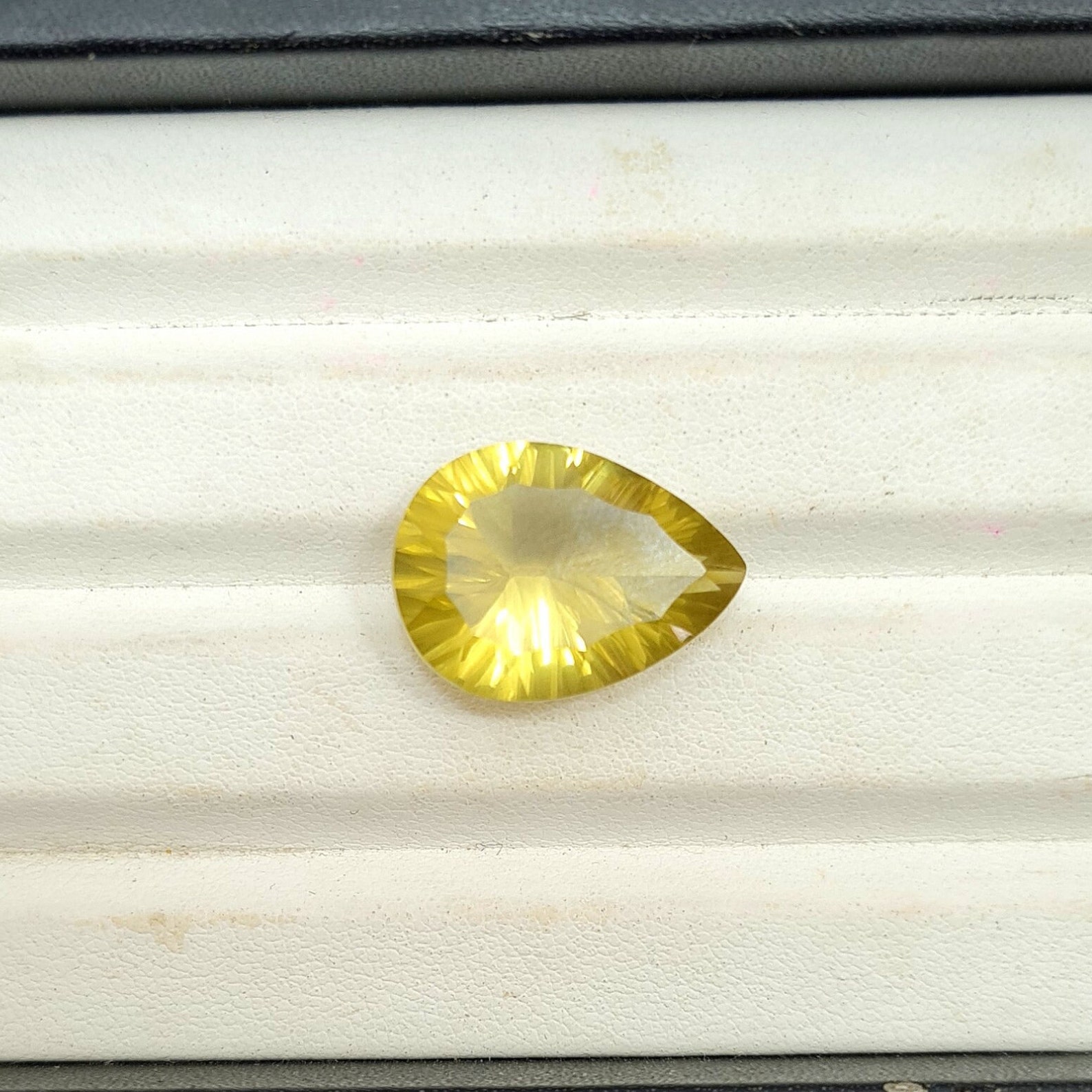 20X15 MM Lemon Quartz Concave Cut Stone, Natural Lemon Quartz Gemstone ...