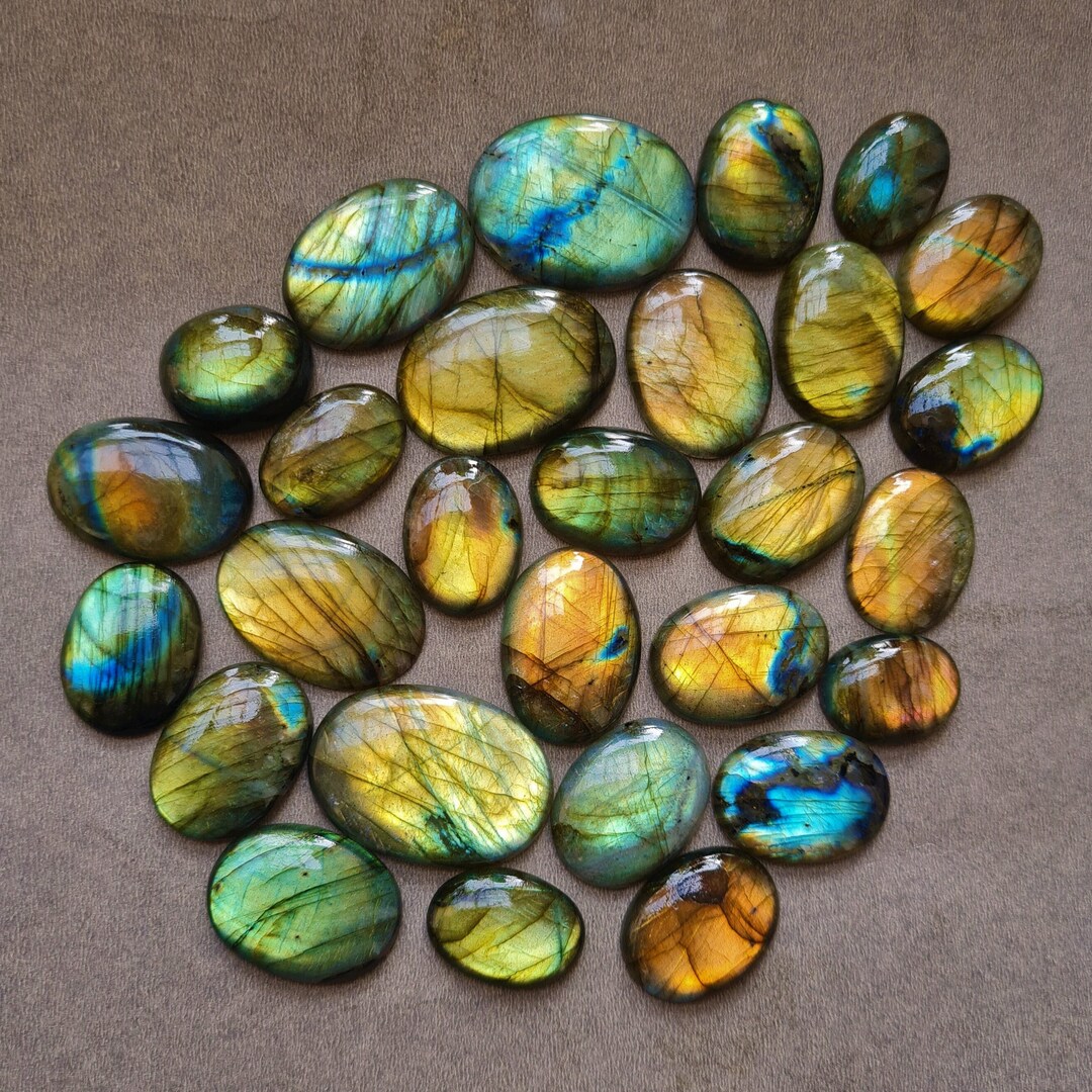AAA Labradorite Cabochons: Multi-fire Oval Loose Stones (20-40 MM) - Etsy