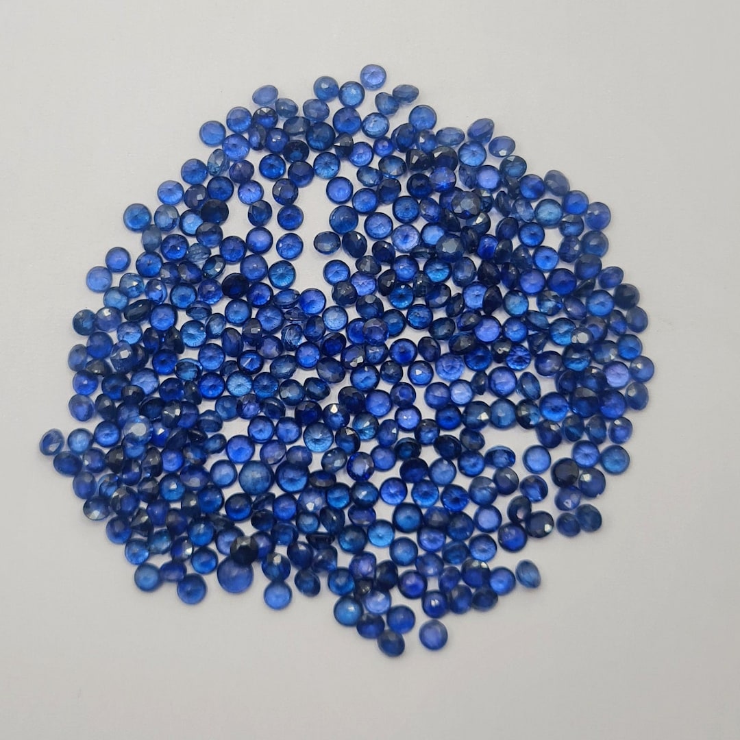 50 Royal Blue Sapphire Gemstones, 3-3.5mm Round Faceted Stones - Etsy