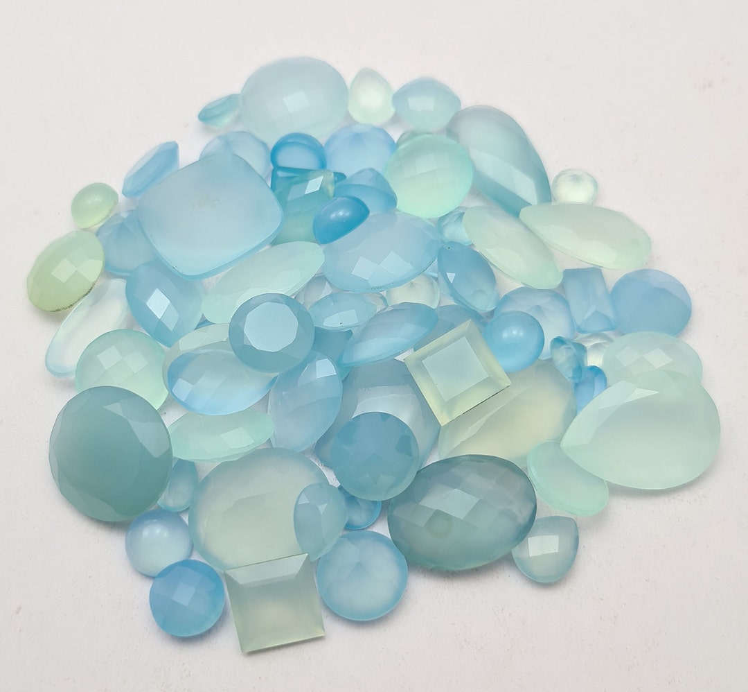 Pierre de calcédoine naturelle de 100 carats ~ Calcédoine à facettes ...
