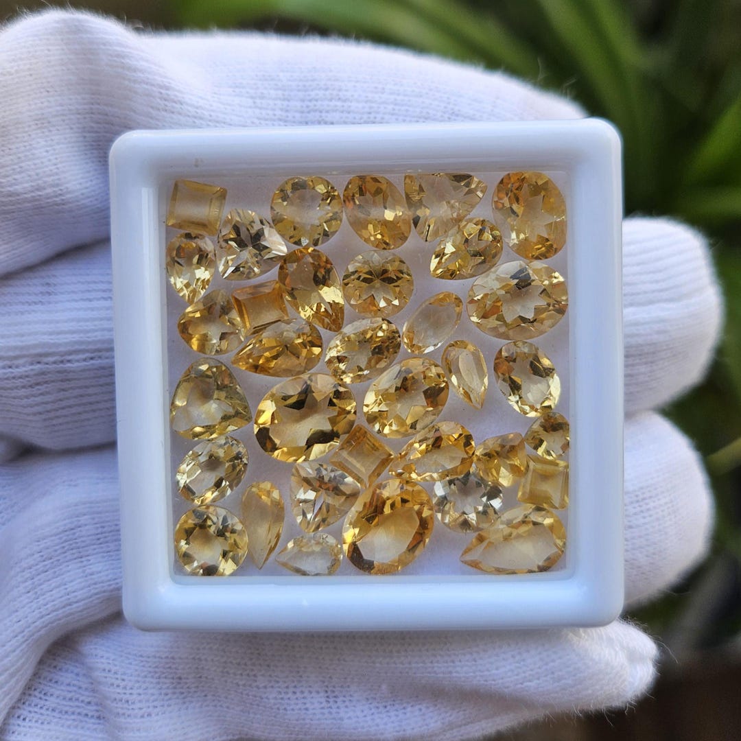 Faceted Citrine Gemstones, Mixed Shapes, Jewelry Making (4-10mm) - Etsy